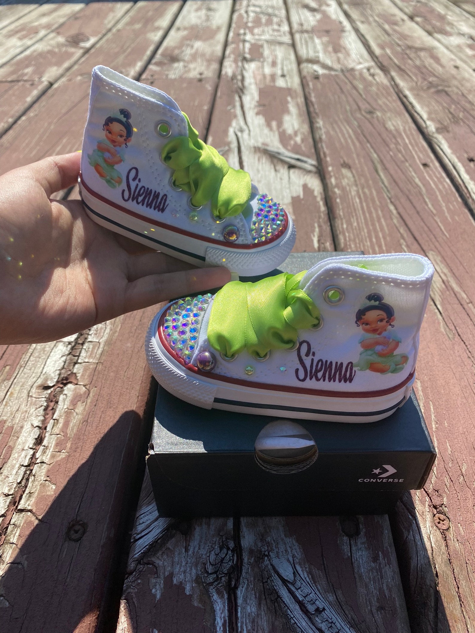 Baby Princess Tiana Bling Shoes, Princess and the Frog Sneakers Shoes ...
