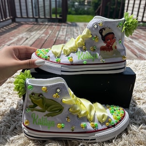 Princess Tiana Bling Shoes, Princess and the Frog Converse Shoes ...