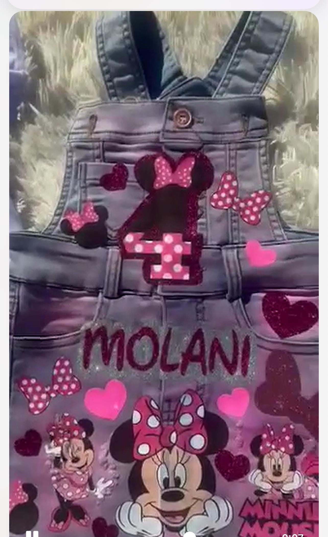 Minnie Mouse Overalls Denim Skirt Birthday Set, Minnie Mouse Converse ...