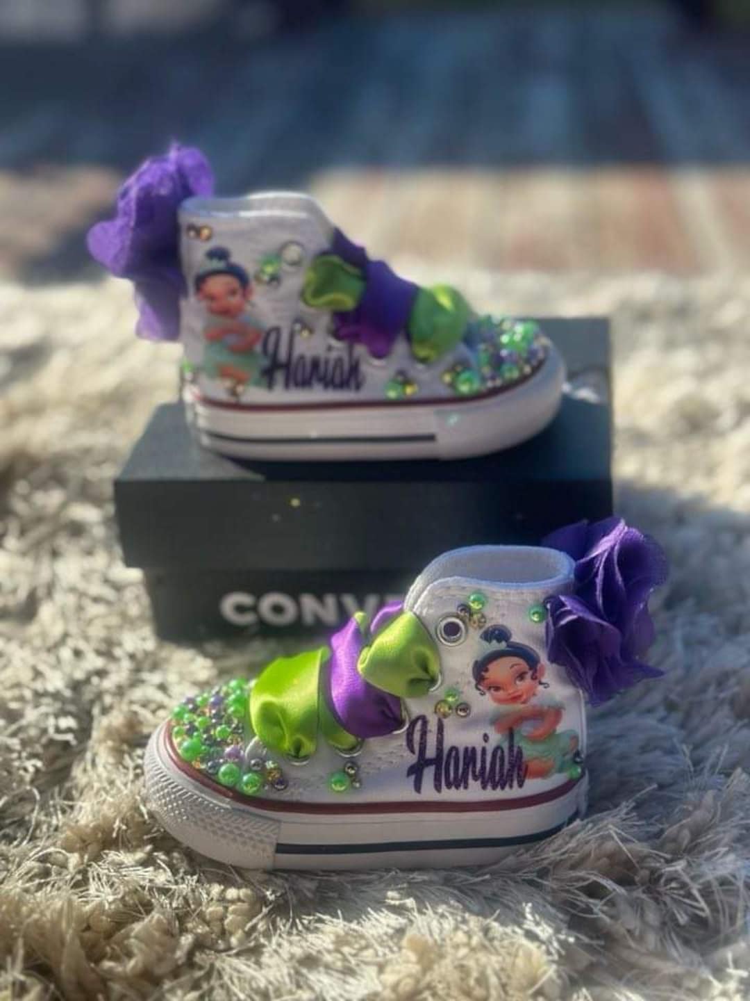 Princess Baby Tiana Bling Shoes, Princess and the Frog Converse Shoes ...
