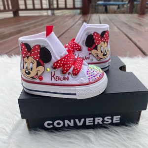Minnie Mouse Bling Shoes, Minnie Mouse Red Sneakers Shoes, Minnie Mouse ...