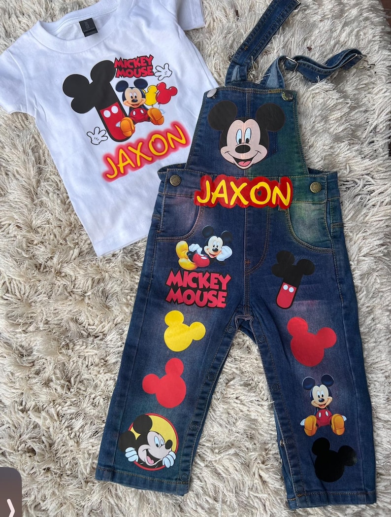Mickey Mouse Overalls Birthday Set, Mickey Mouse Converse Shoes ...