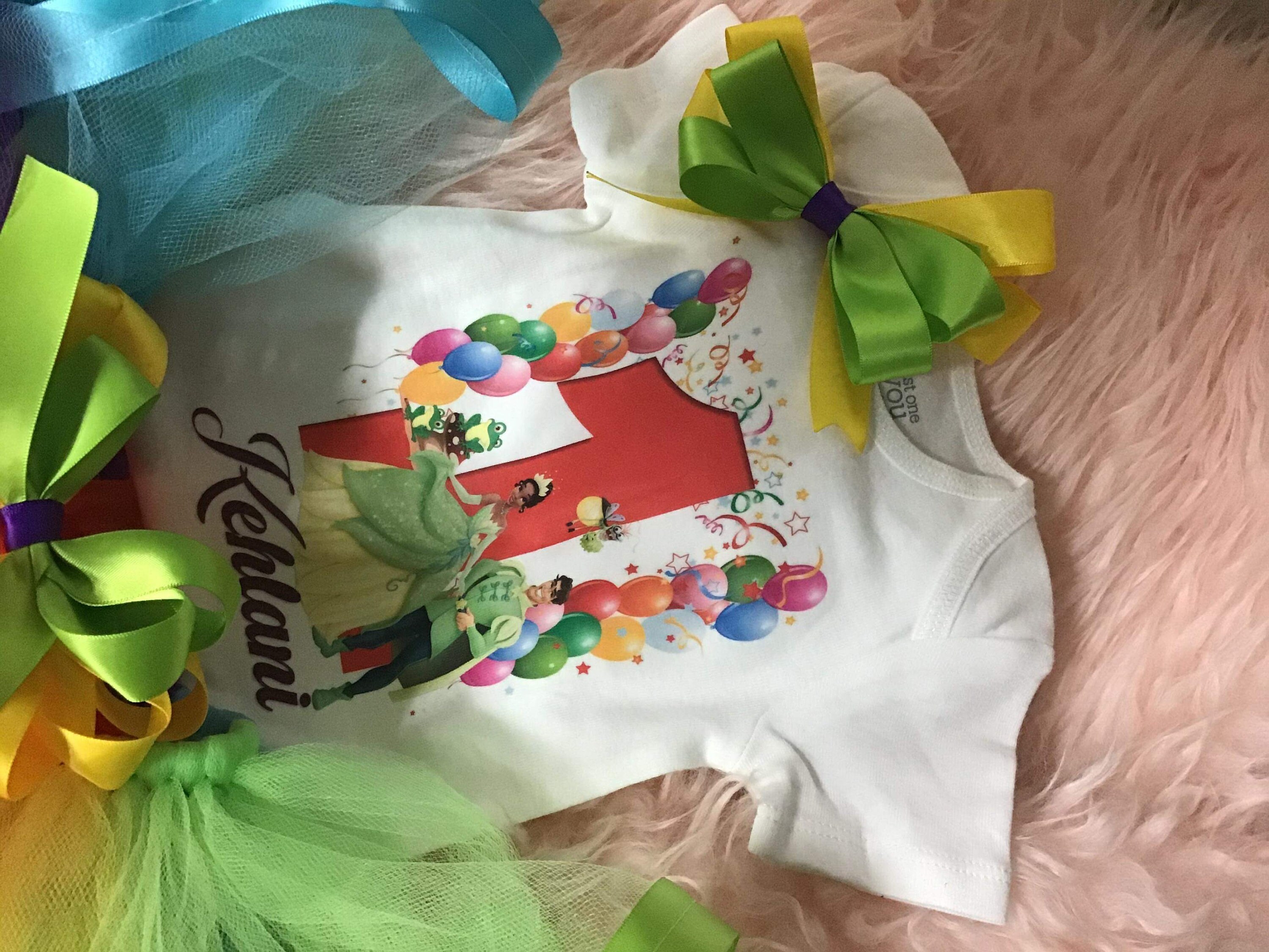 Princess and the Frog Tutu Set. Tiana Birthday Outfit Tutu - Etsy