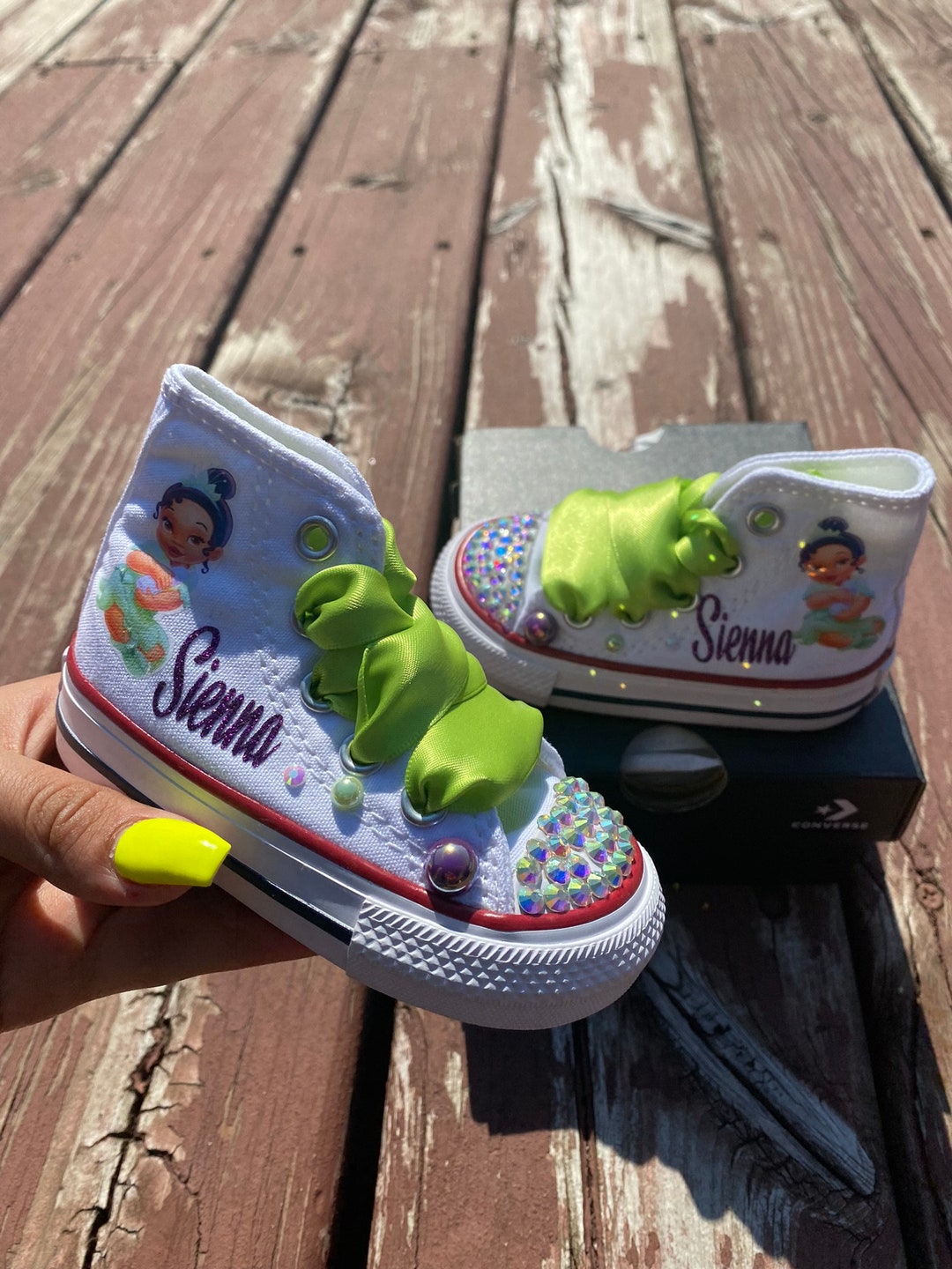 Baby Princess Tiana Bling Shoes, Princess and the Frog Sneakers Shoes ...