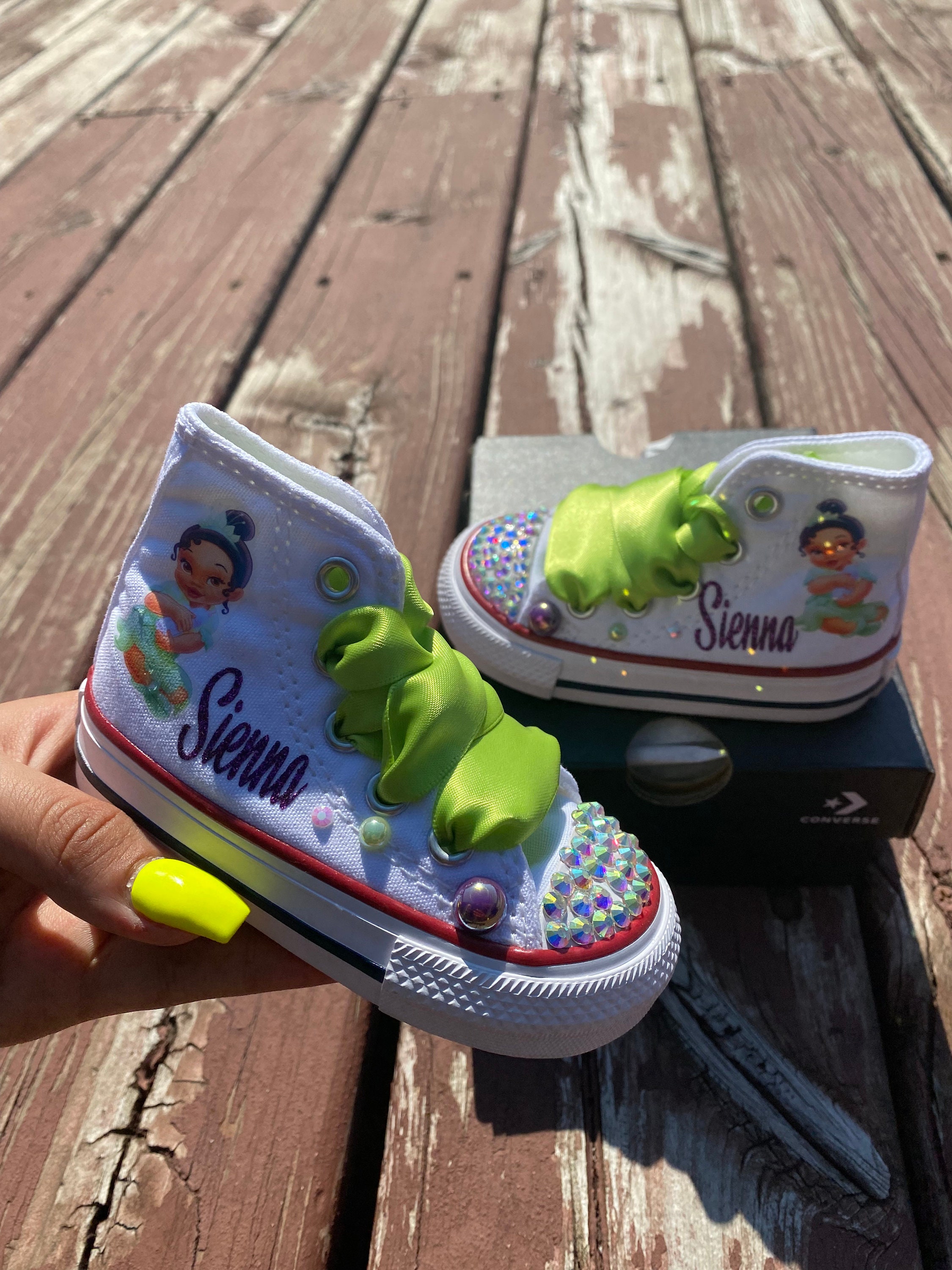 Baby Princess Tiana Bling Shoes, Princess and the Frog Sneakers Shoes ...