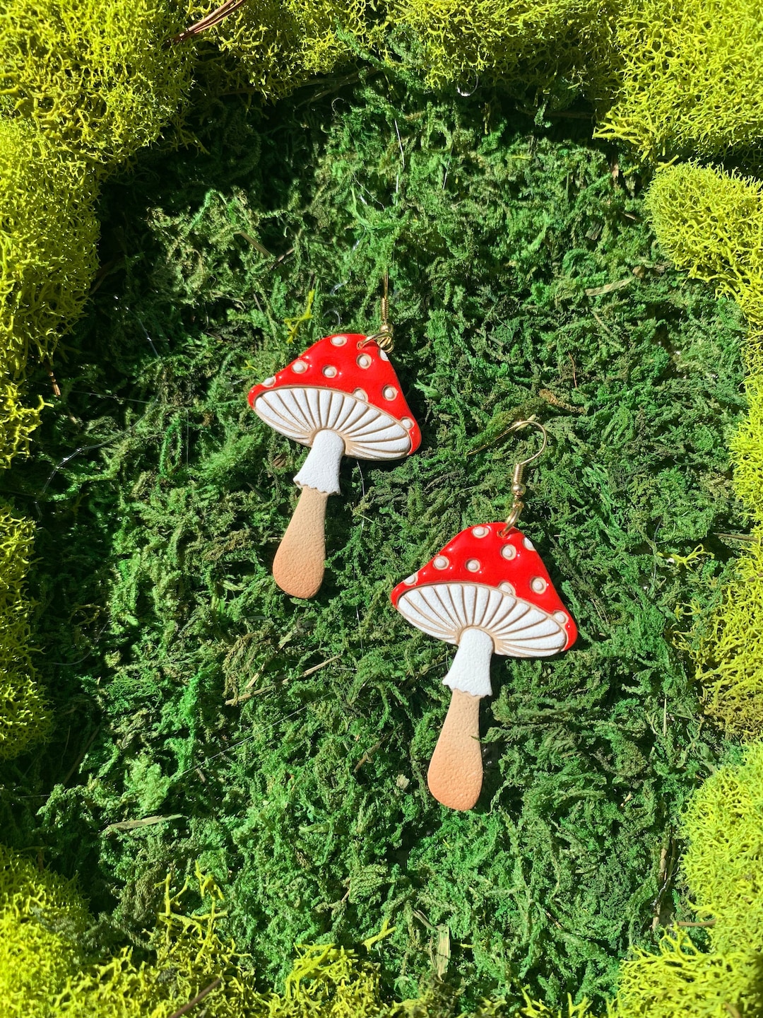 Fly Agaric Mushrooms / Polymer Clay Mushroom Earrings - Etsy