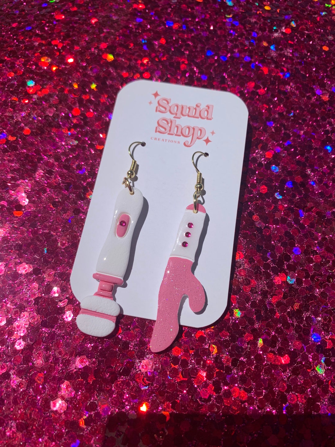 Wand & Rabbit / Chappell Roan Inspired Polymer Clay Wand Earrings - Etsy