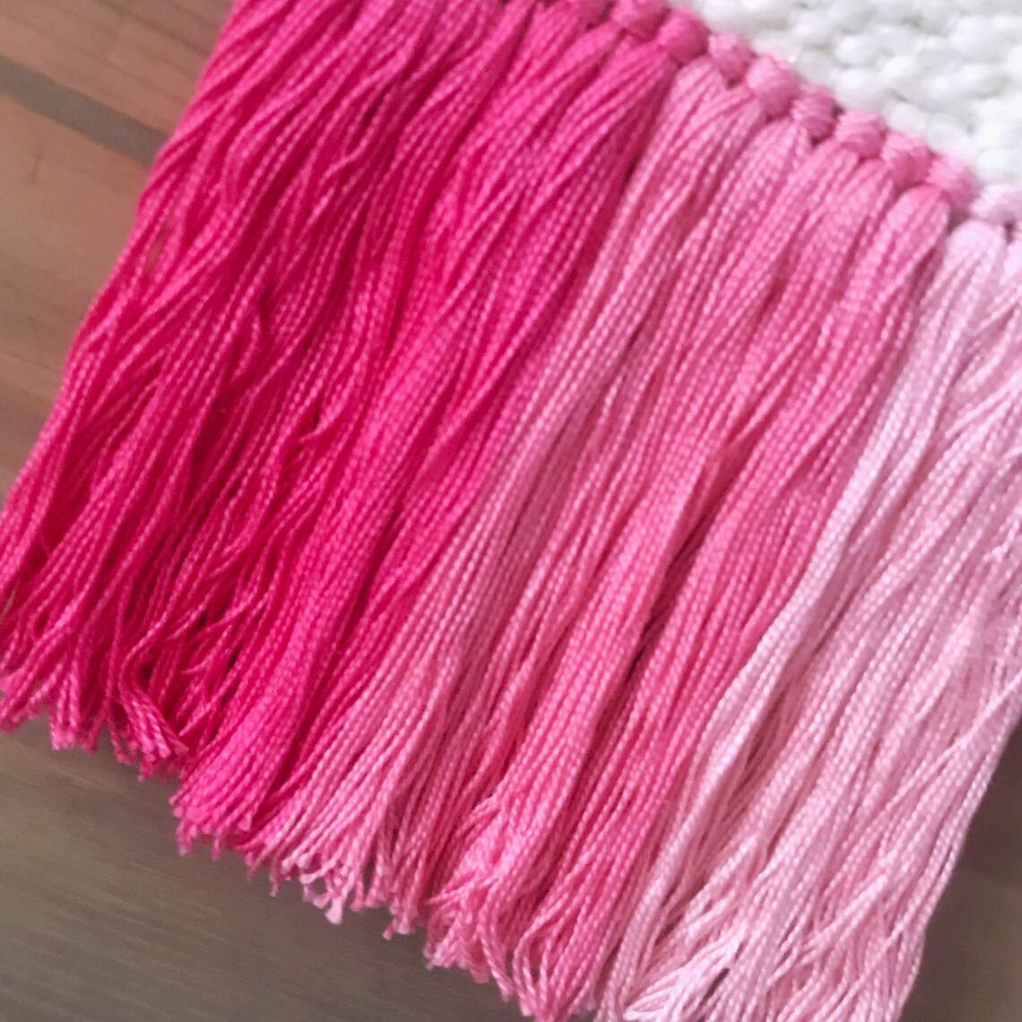 Modern Princess Wall Hanging Ombre Pink Loom Macrame Home | Etsy