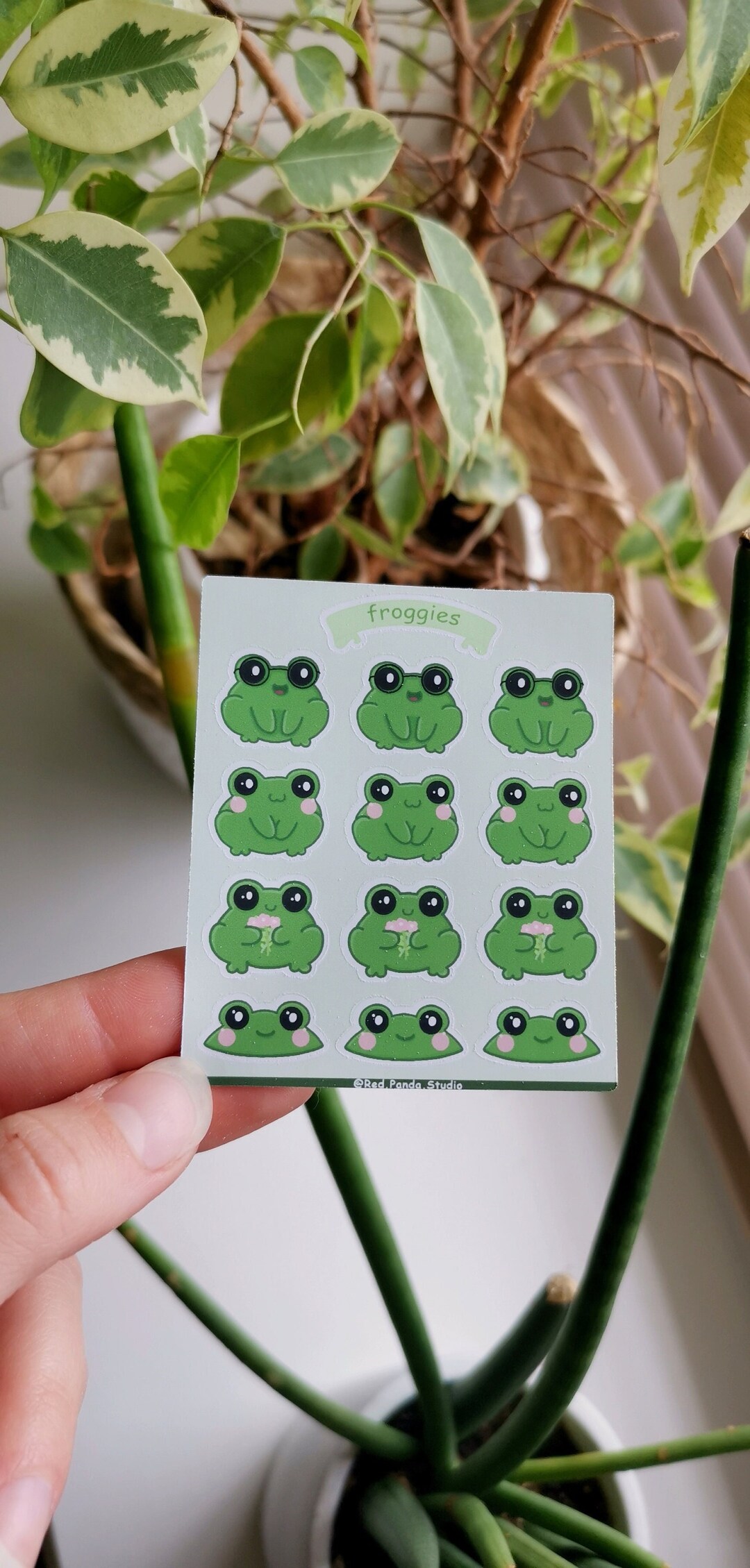 Cute Frog Mini Sticker Sheet Adorable Kawaii Frogs Colourful Stickers ...