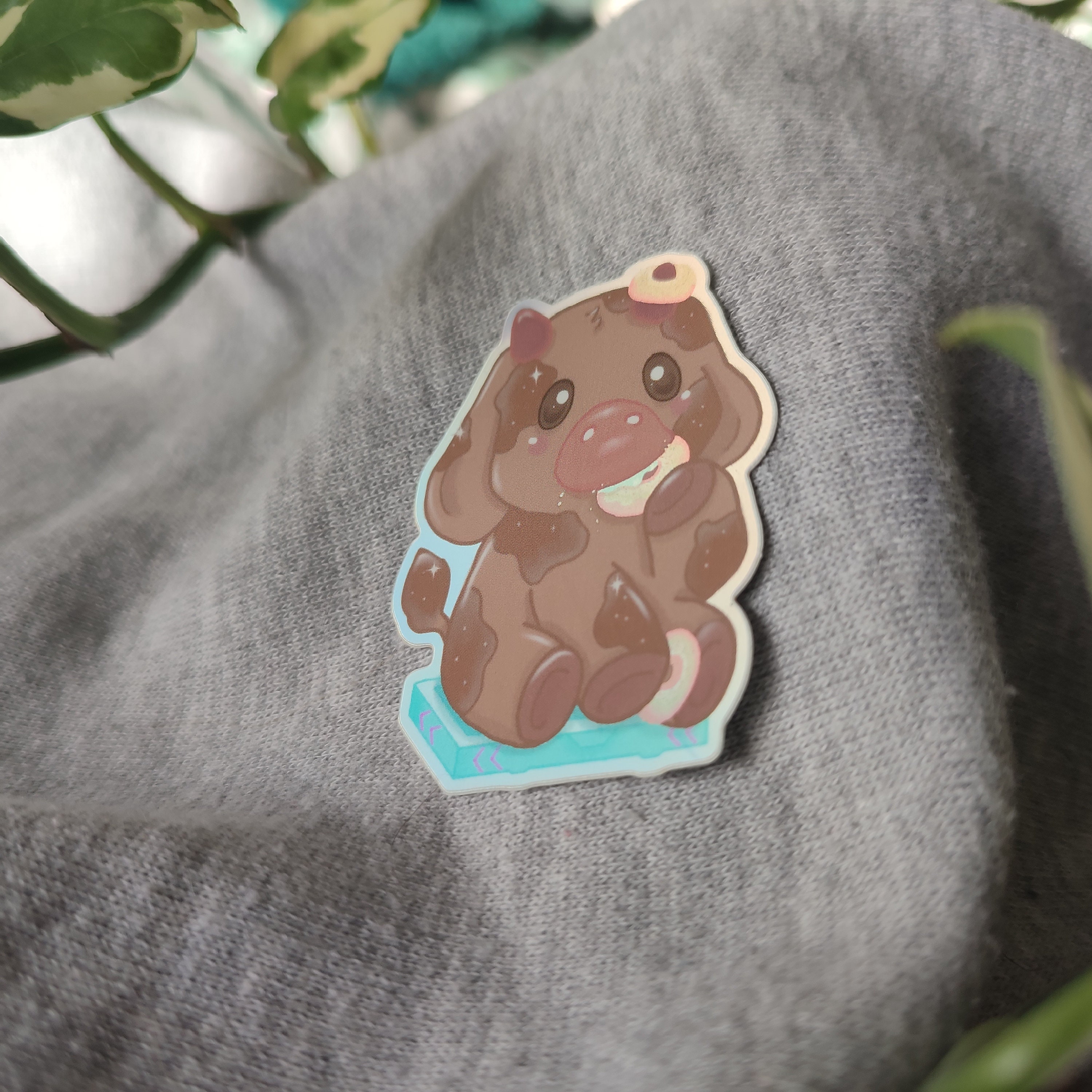 Cute Kawaii Baby Cow Stickers Holographic Matt Cute Stationery ...