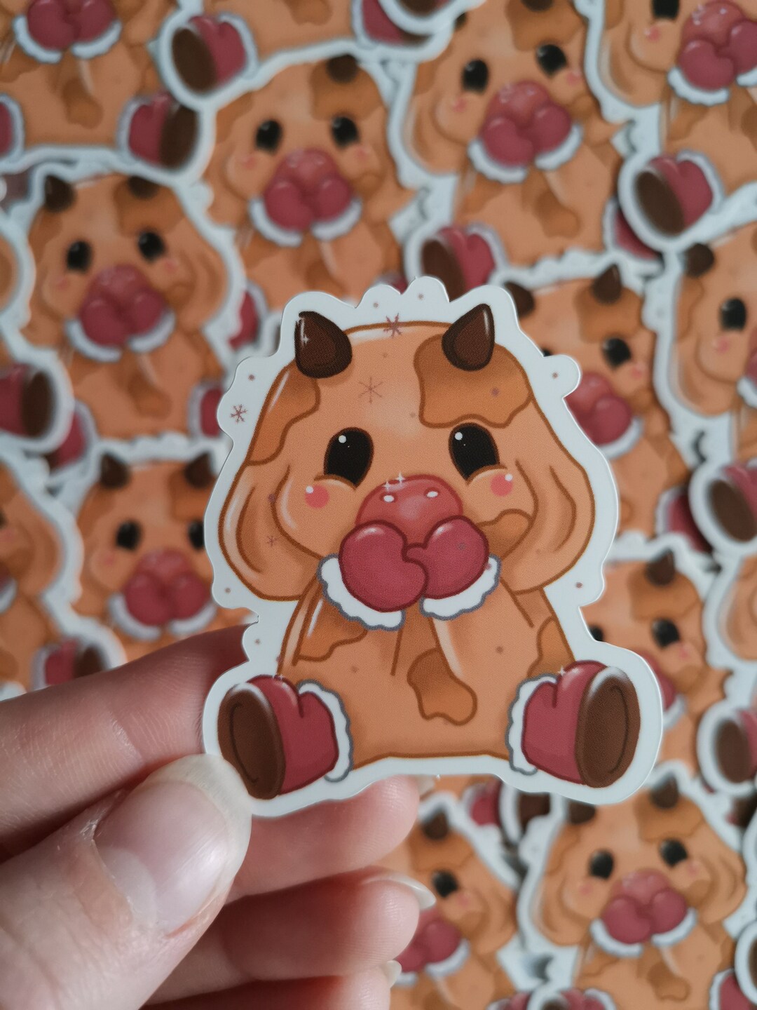 Cut Cow Winter Sticker Kawaii Animals Winter Theme Stationery ...