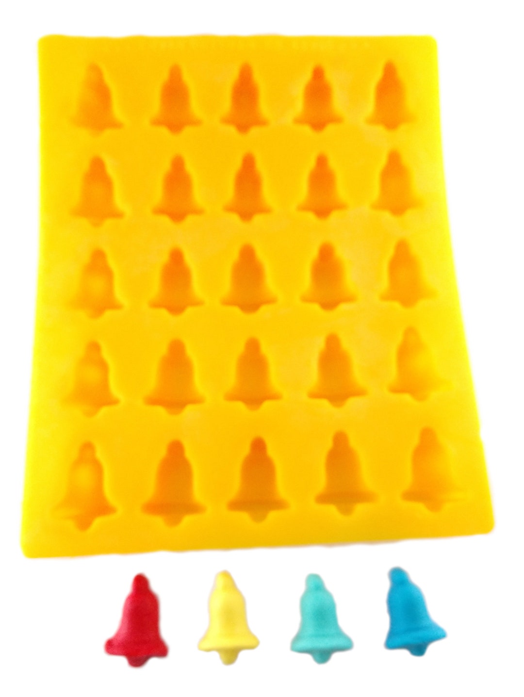 Bell 25 Cavity Flexible Silicone Molds for Cream Cheese Mints ...