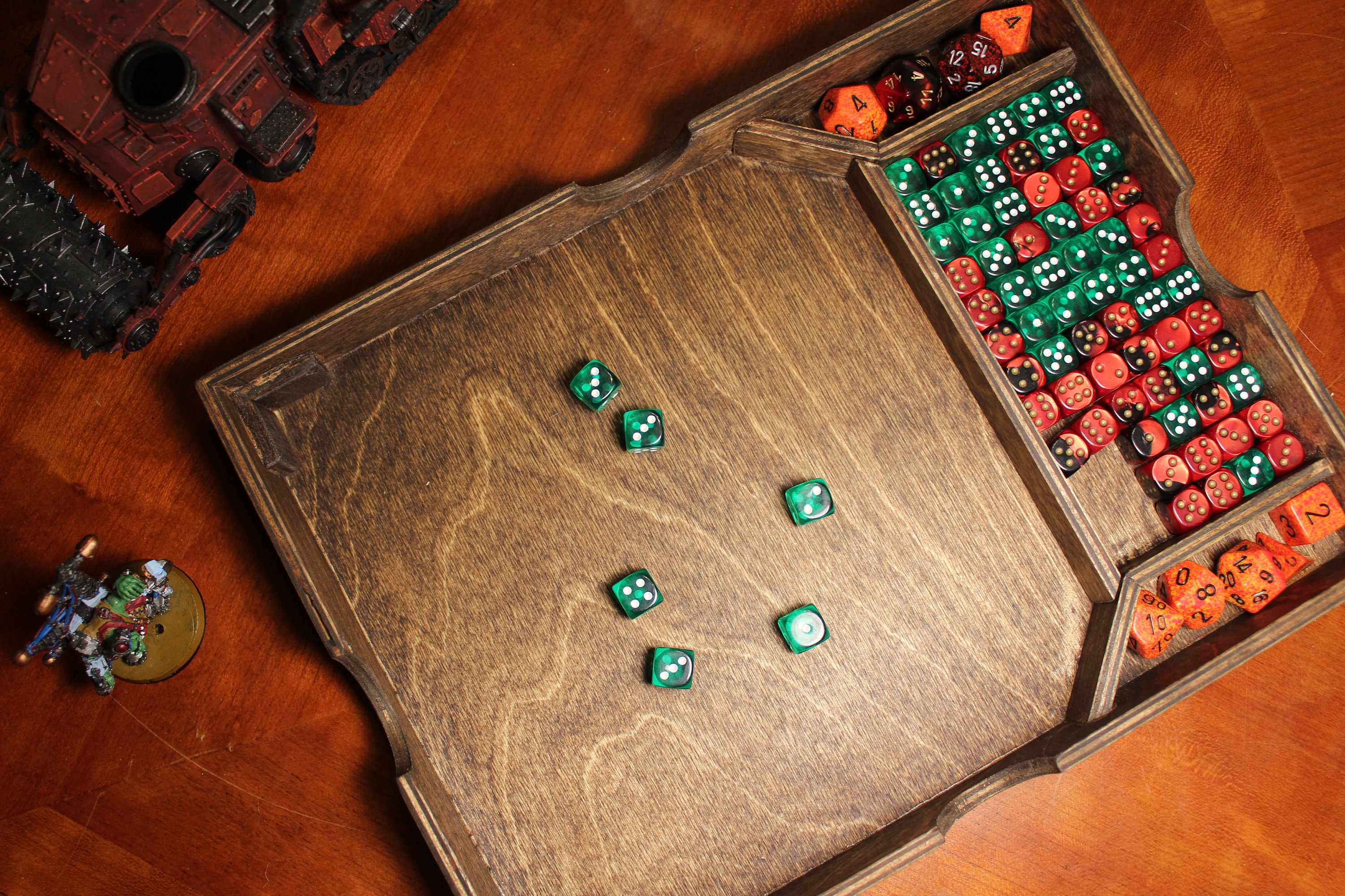Dice Tray W/ Magentized Fence for Warhammer 40k/age of Sigmar Rulebooks ...