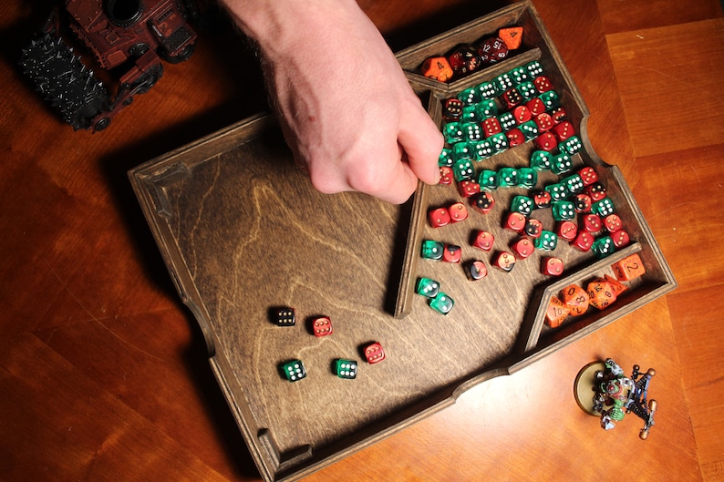 Dice Tray W/ Magentized Fence for Warhammer 40k/age of Sigmar Rulebooks ...