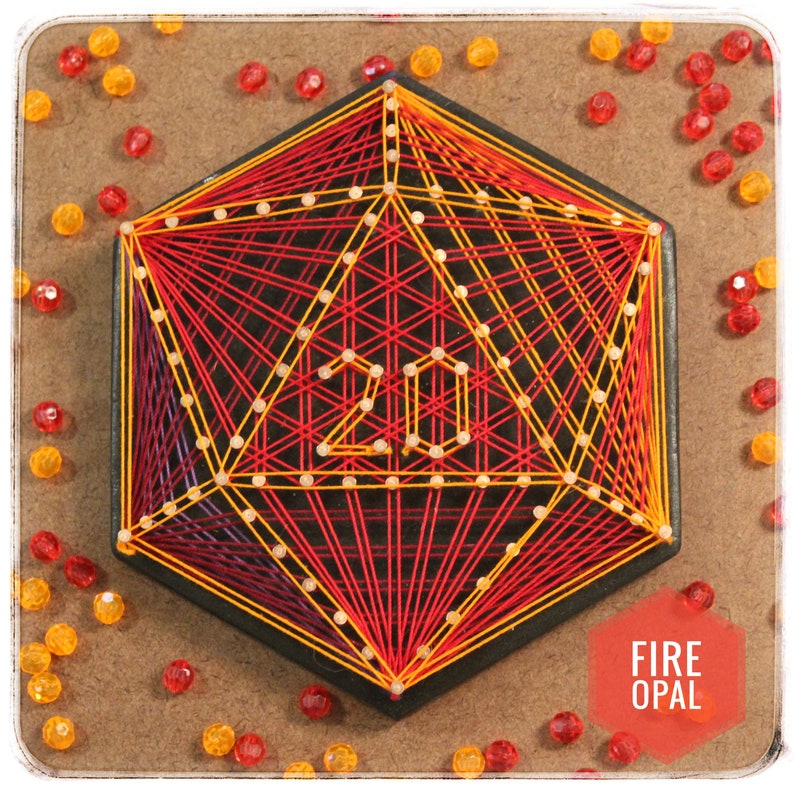 String Art D20 Geometric Icosahedron Dice for Dungeons and | Etsy