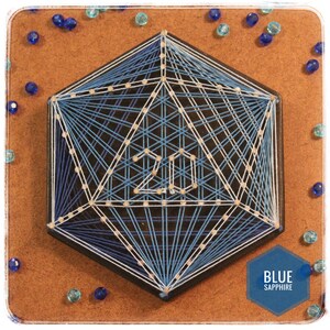 String Art D20 Geometric Icosahedron Dice for Dungeons and Dragons ...