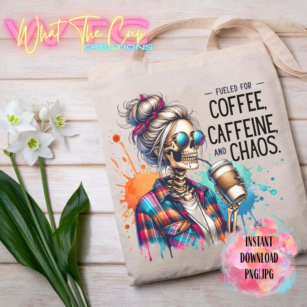 Coffee Skull PNG | Funny Skeleton Watercolor Clipart (digital Download ...