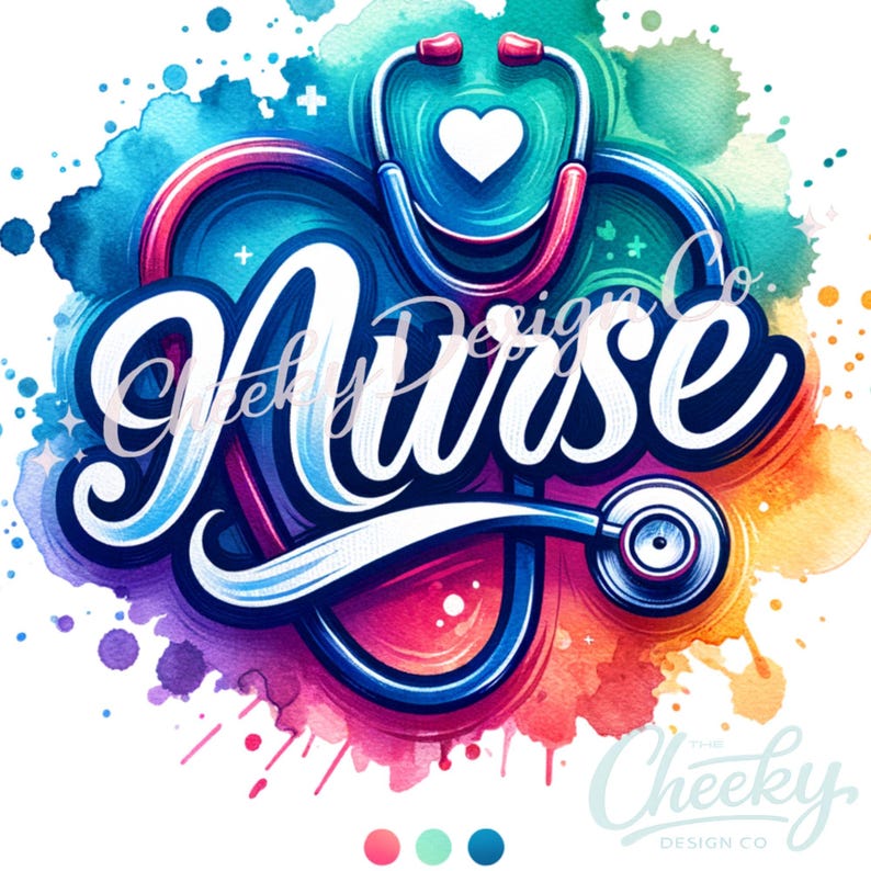 Nurse PNG, Trendy Watercolor Nurse Shirt Design, Cute RN Sublimation ...