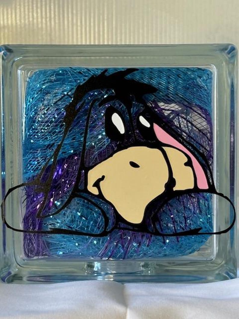 Eeyore, Glass Blocks, Glass Blocks With Lights, Glass Block & Glass ...