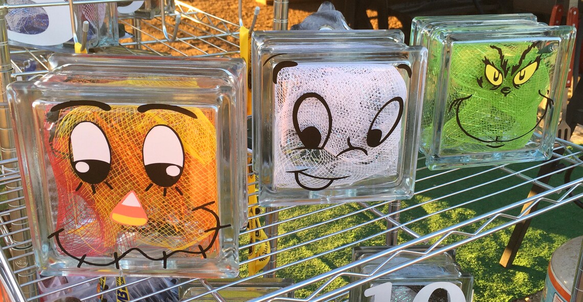 The Grinch, Glass Blocks, Glass Blocks With Lights, Glass Block & Glass ...