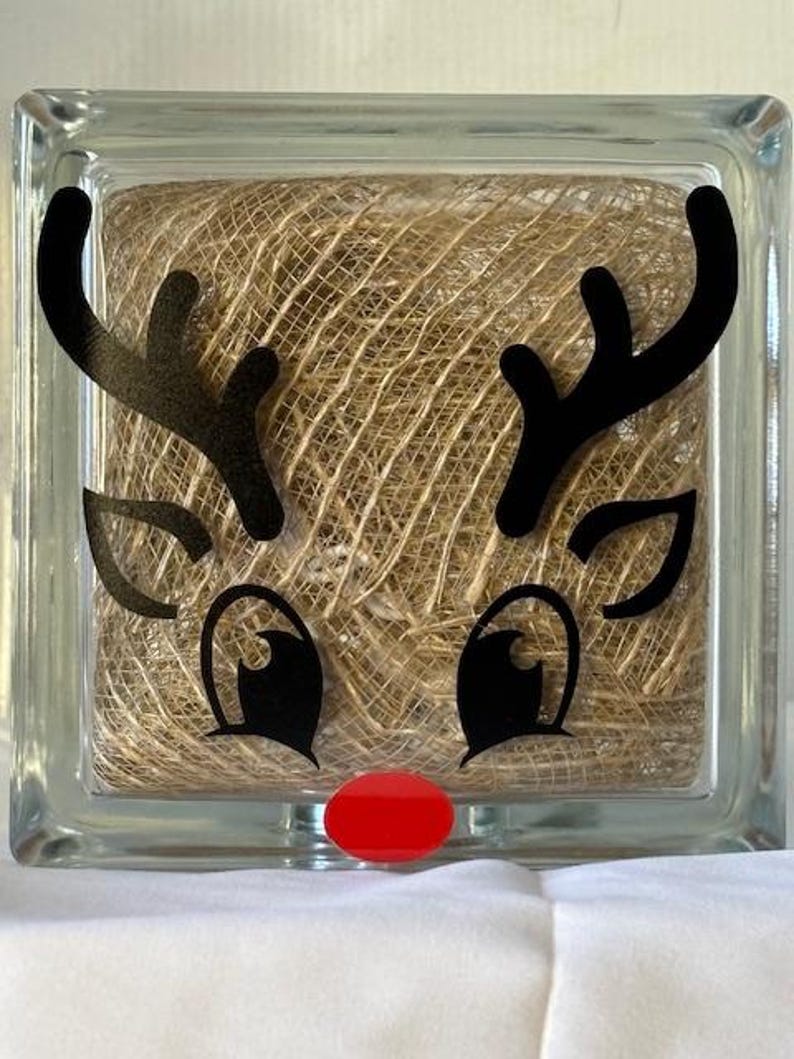 Rudolph, Glass Blocks, Glass Blocks With Lights, Glass Block & Glass ...