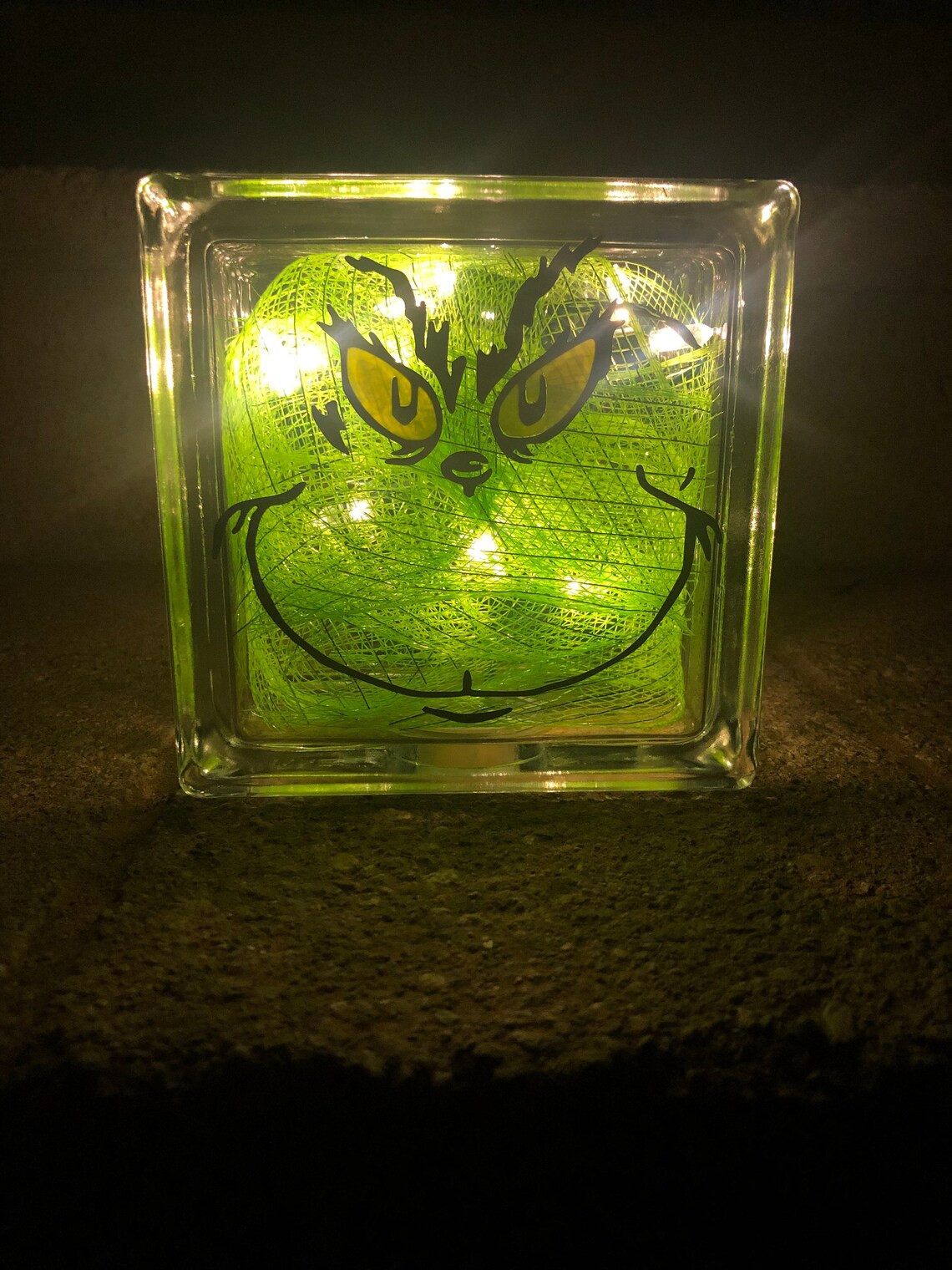 The Grinch, Glass Blocks, Glass Blocks With Lights, Glass Block & Glass ...