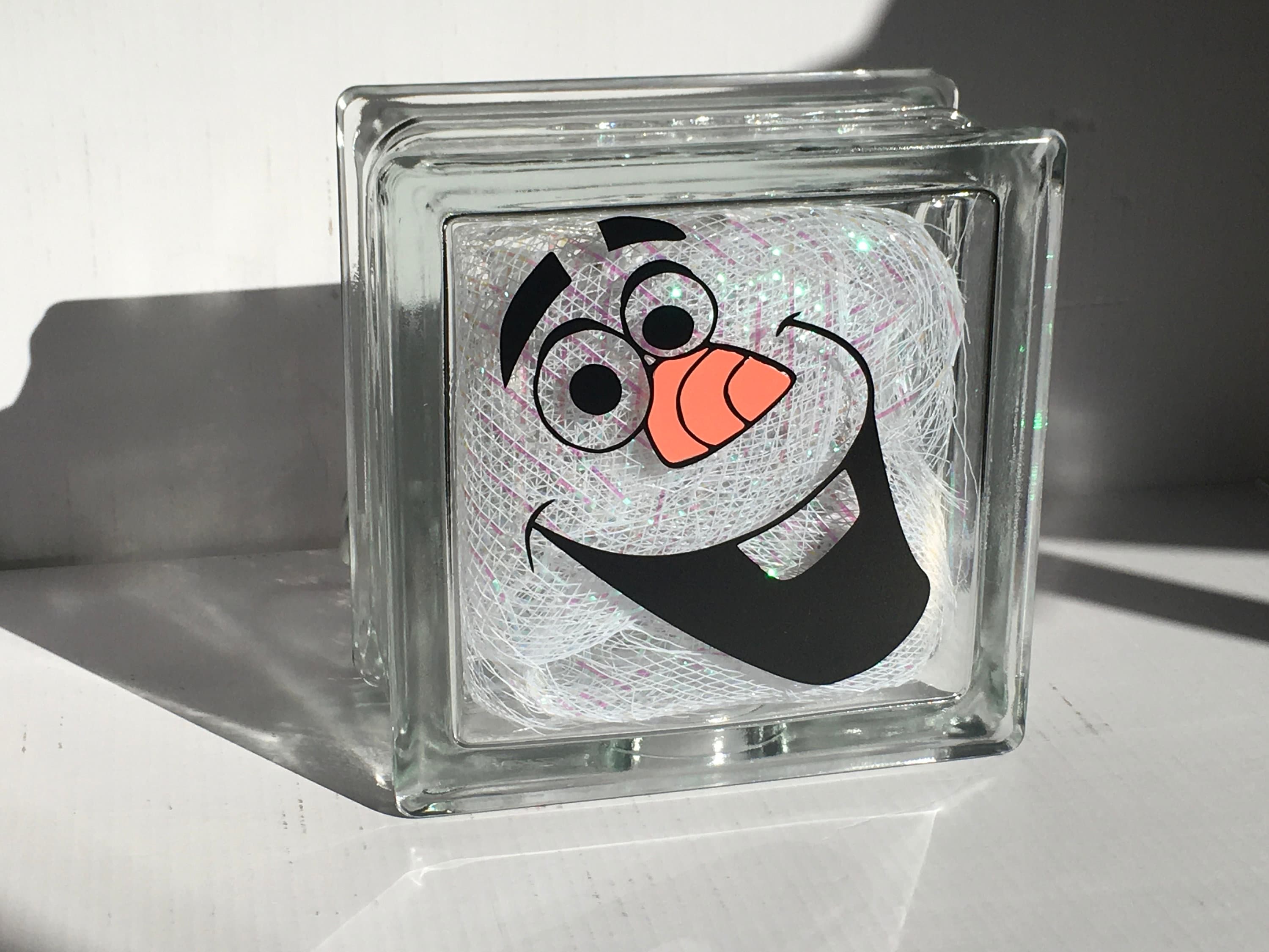 Olaf, Glass Blocks, Glass Block, Glass Blocks With Light & Glass Block ...