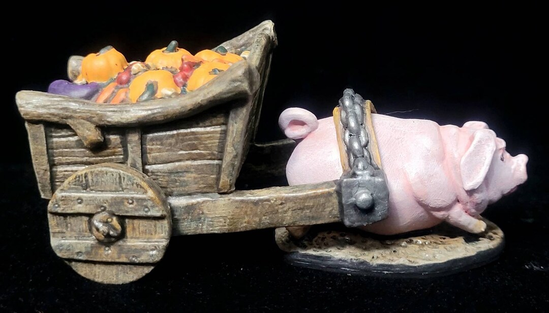 Pig and Cart - Etsy