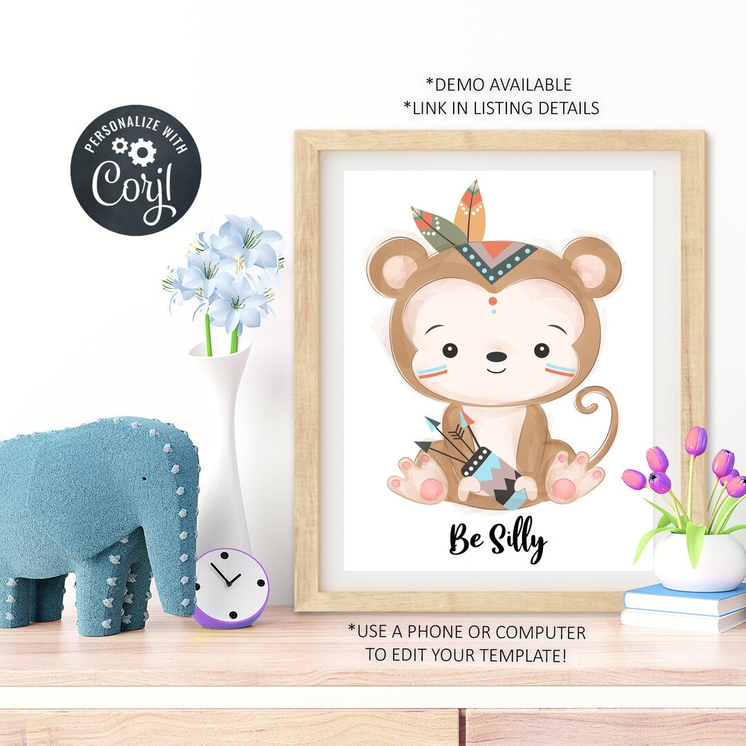 Editable Be Silly Sign Editable Kids Sign Editable Wall Art - Etsy