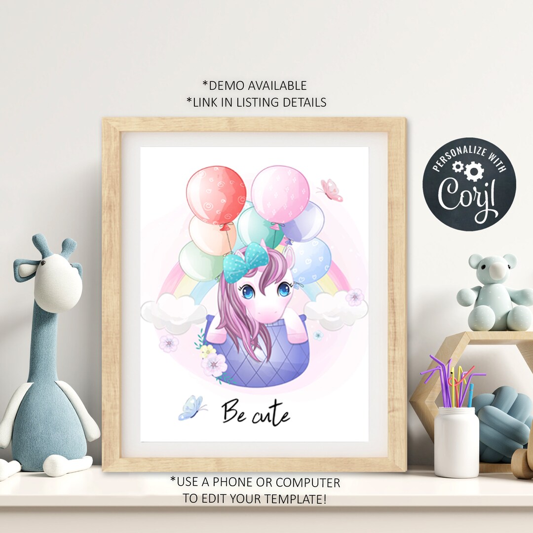 Editable Be Cute Sign Editable Kids Sign Editable Wall Art - Etsy