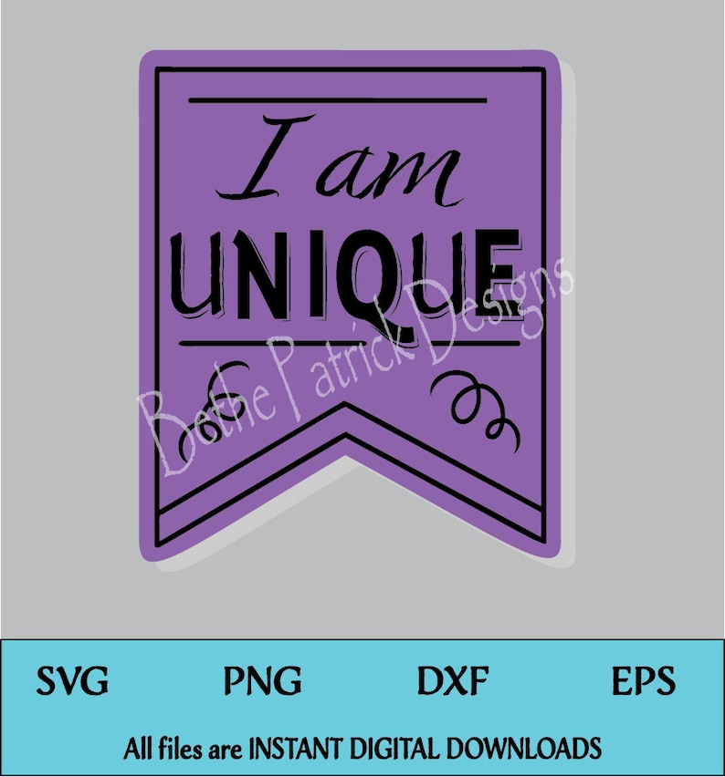 I Am Unique for SVG Cut Files, Clipart and More to Show the World Your ...