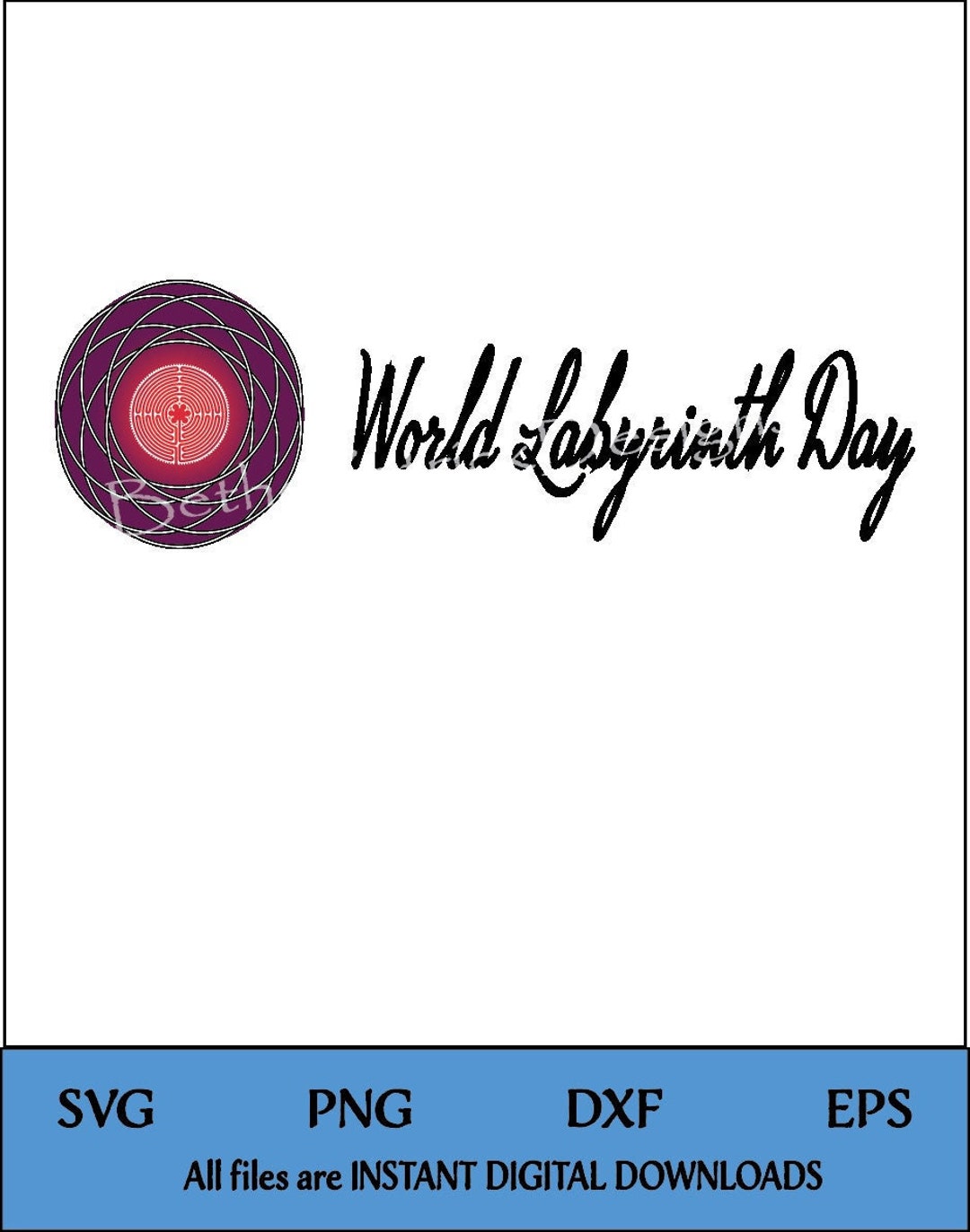 World Labyrinth Day Mandala, Walk a Labyrinth, Digital Files - Etsy