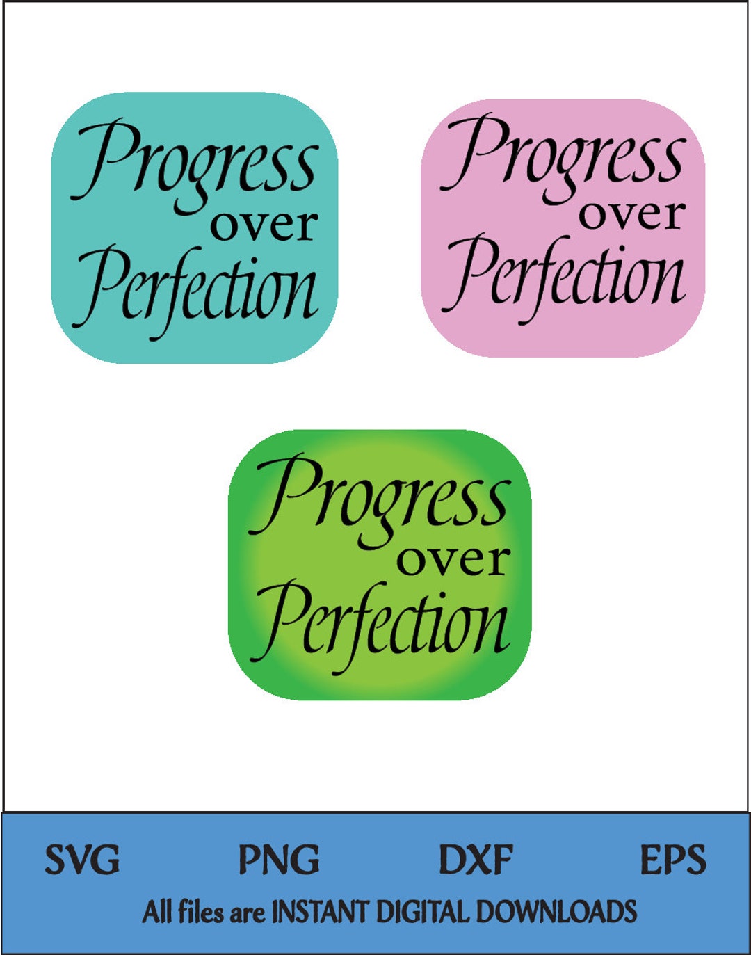 Progress Over Perfection SVG, Progress Over Perfection Clipart ...