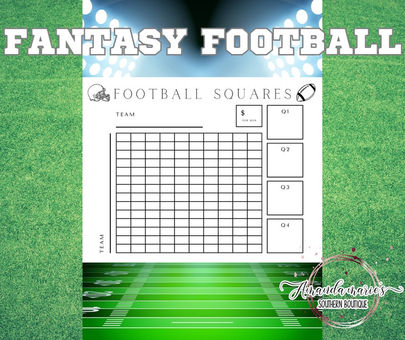 Football Fundraiser | Football Betting Game | Office Betting Game ...