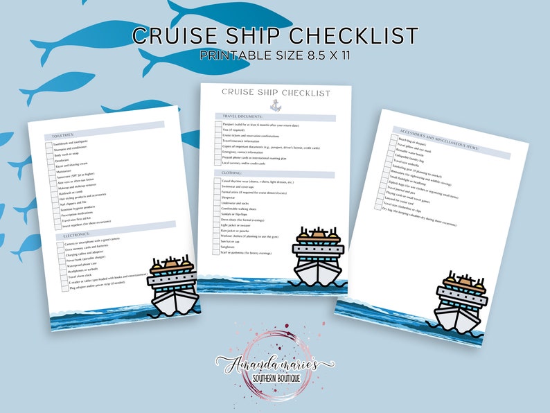 Cruise Check List | Travel Itinerary | Cruise Planner Printable ...