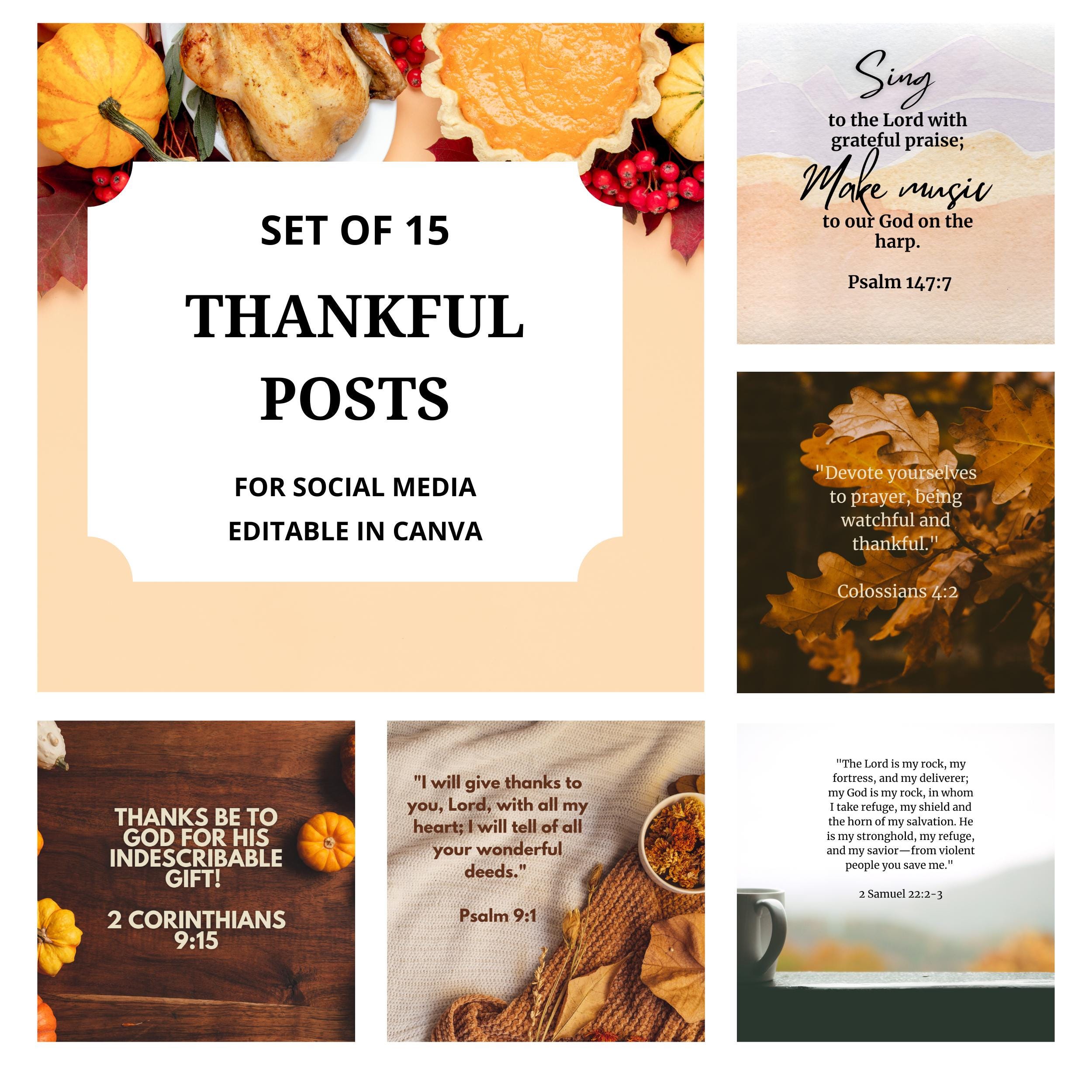 Social Media Engagement Posts, Thanksgiving, Instagram, Canva Fall ...