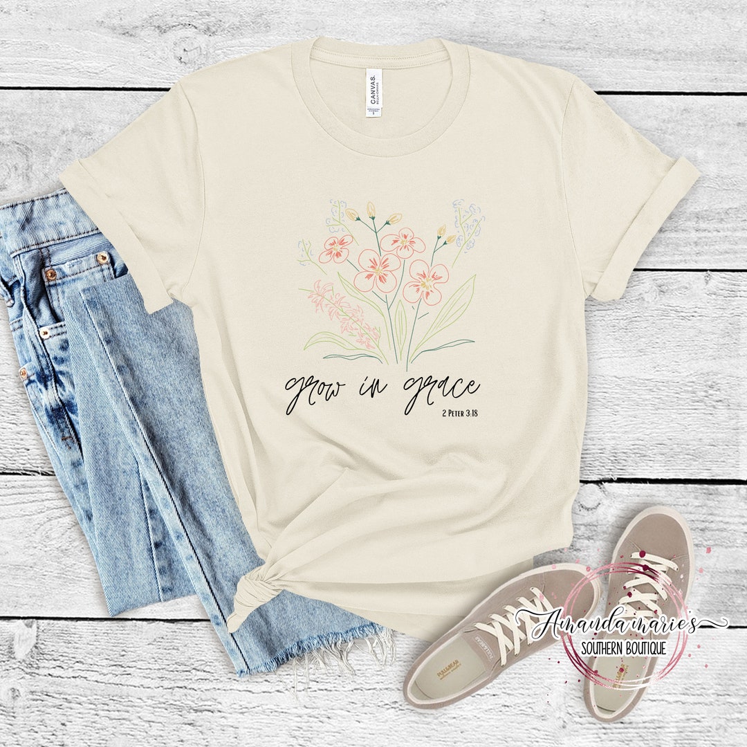 Grow in Grace Digital Download PNG - Etsy