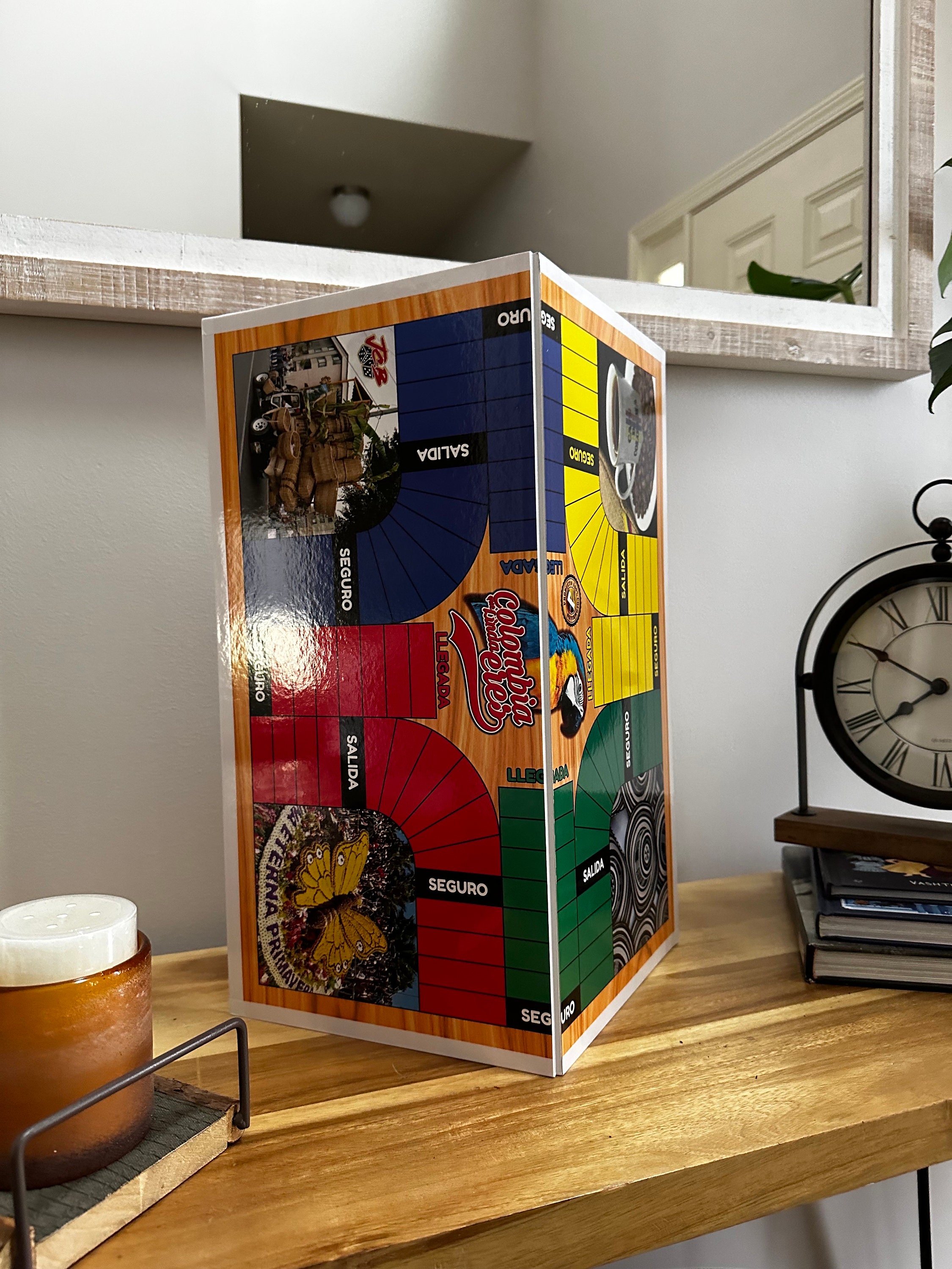 Double Sided Colombian Parcheesi Board Game - 4 and 6 Players ...