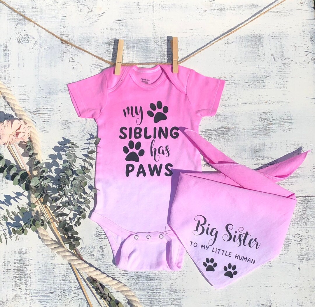 BABY ANNOUNCEMENT SET Matching Dog and Baby Set Baby Shower Gift Baby ...