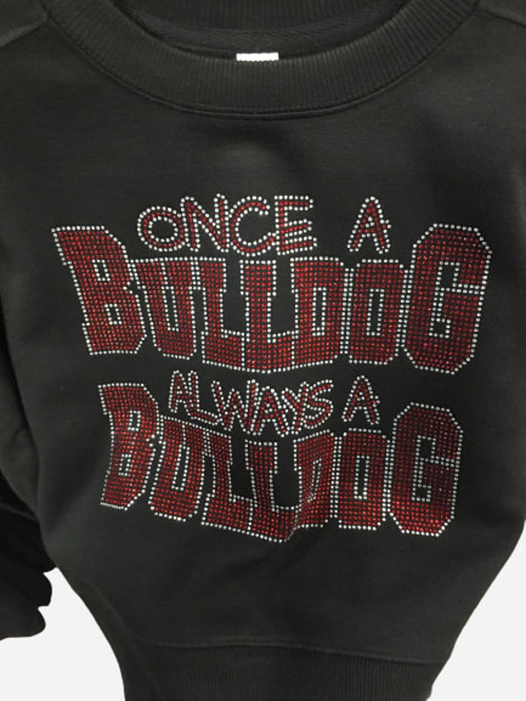 Bulldog Rhinestone Sweatshirt - Bulldogs Bling - Bulldogs- Mascot ...