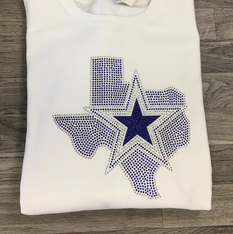 Dallas - Texas- Bling Hoodie - Bling Sweatshirt - Bling Cowboys ...
