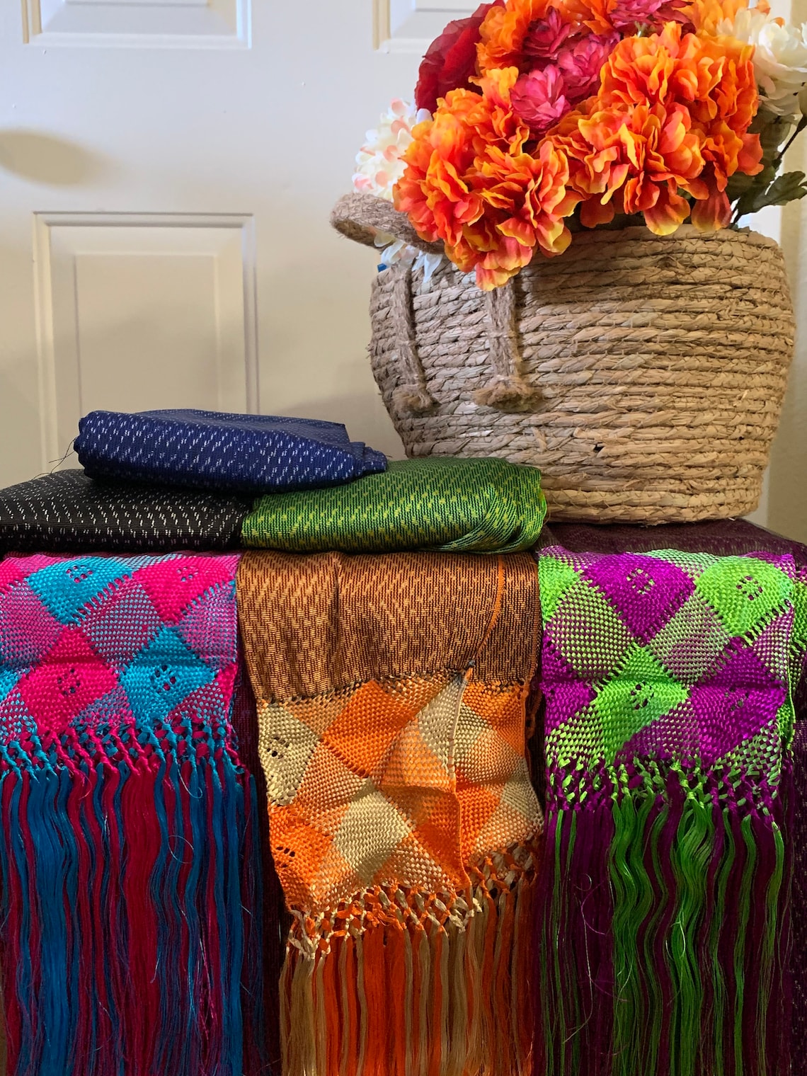 Mexican Rebozo Silk Mexican Shawl Rebozo Mexicano Mexican Rebozo for ...