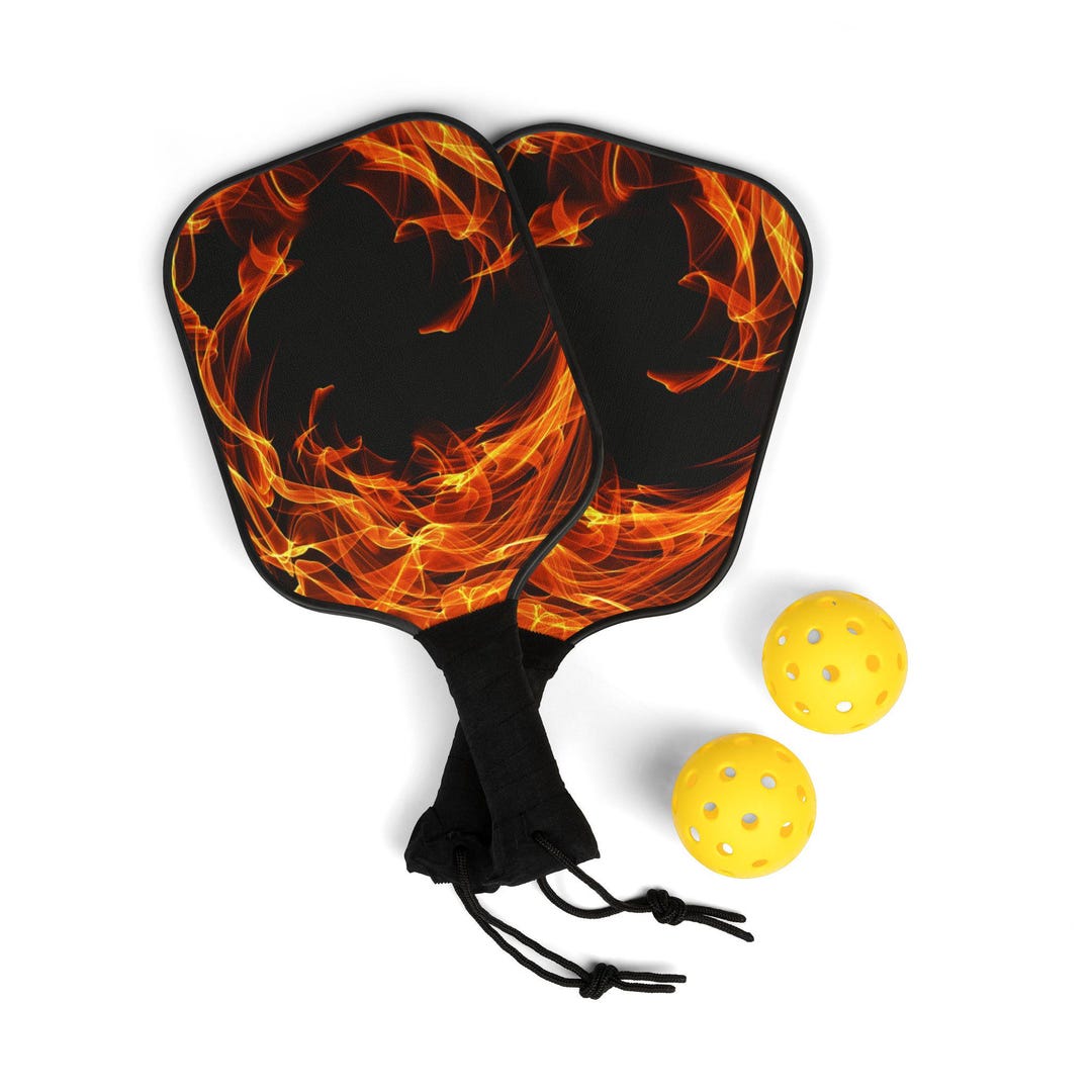 Electric Flames Pickleball Paddle Set With Case - Etsy