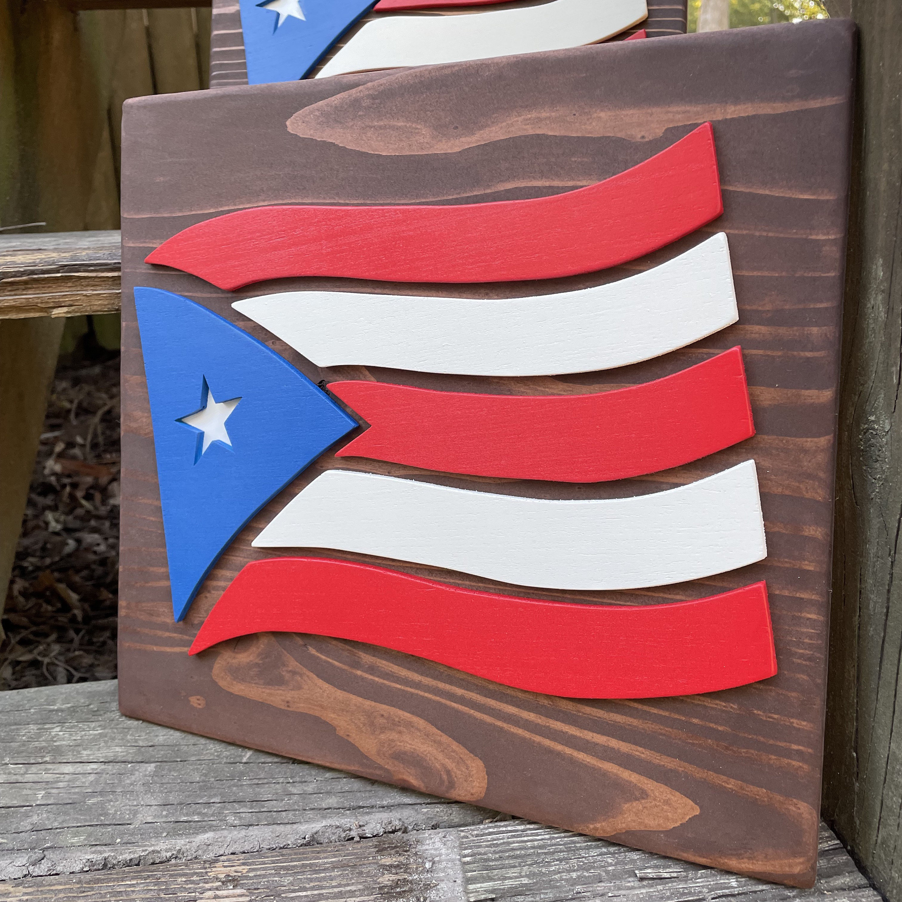 Puerto Rican Flag Wall Art MADE TO ORDER - Etsy