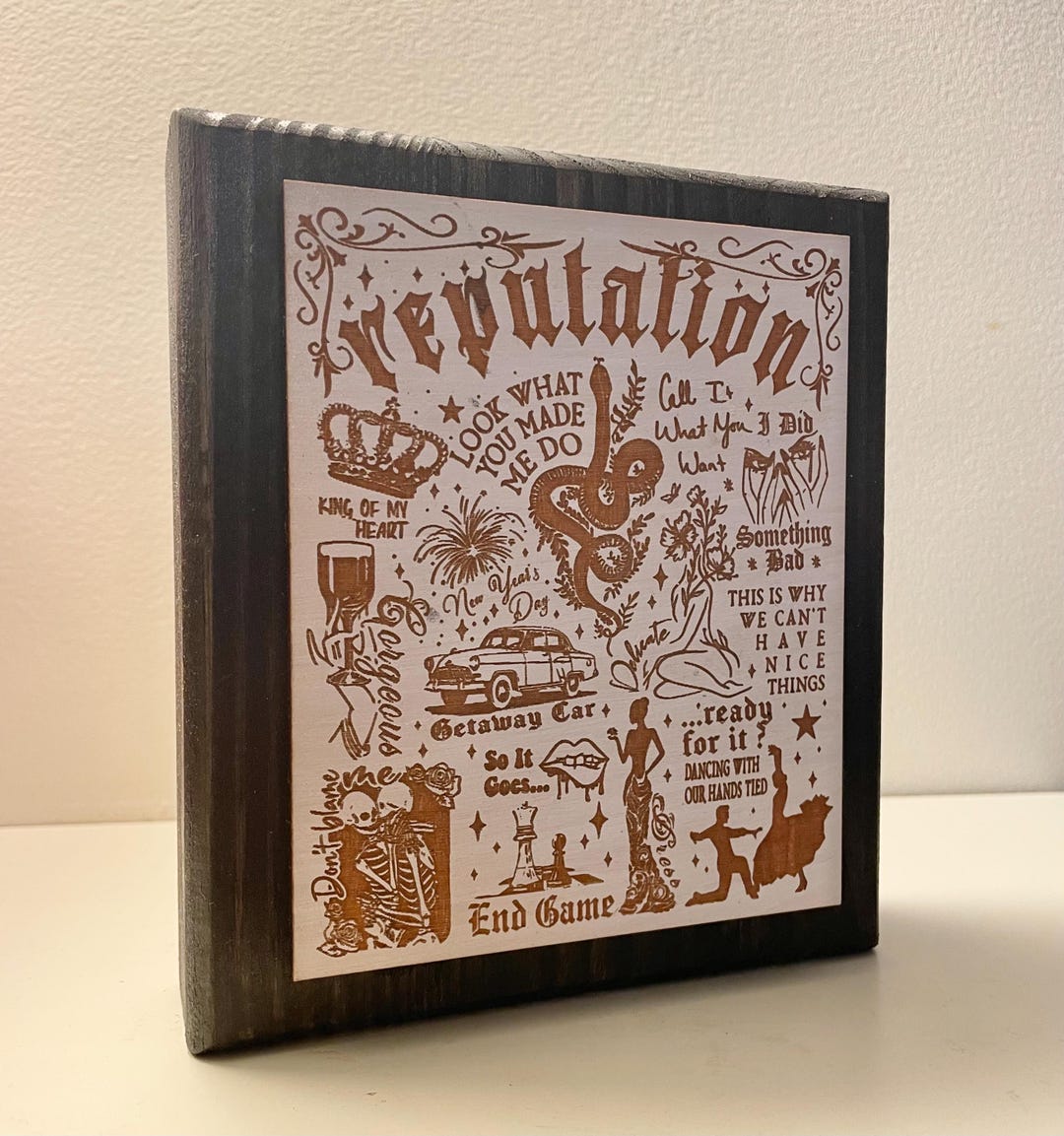 Taylor Swift Reputation Shelf/desk Art - Etsy