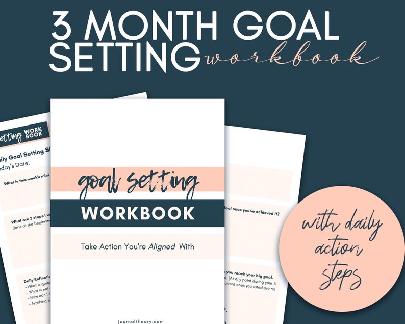 Goal Setting Workbook Hit Your 3 Month Goal With Daily Action - Etsy UK
