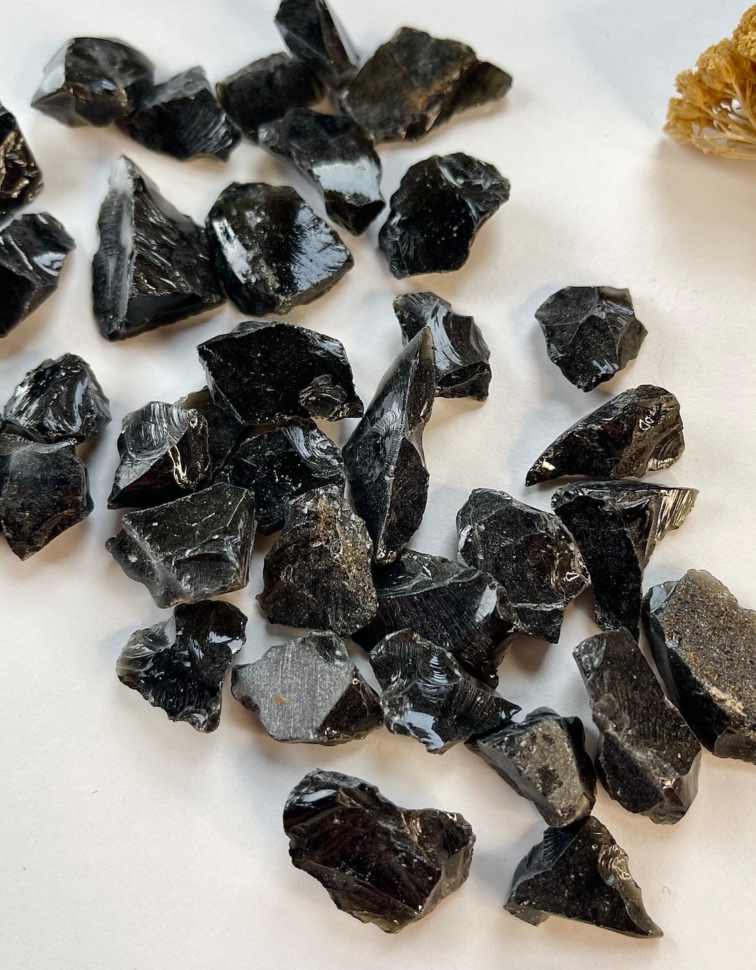 One Pack Raw Black Obsidian Crystal Bags 50g Packs, Crafting Materials ...