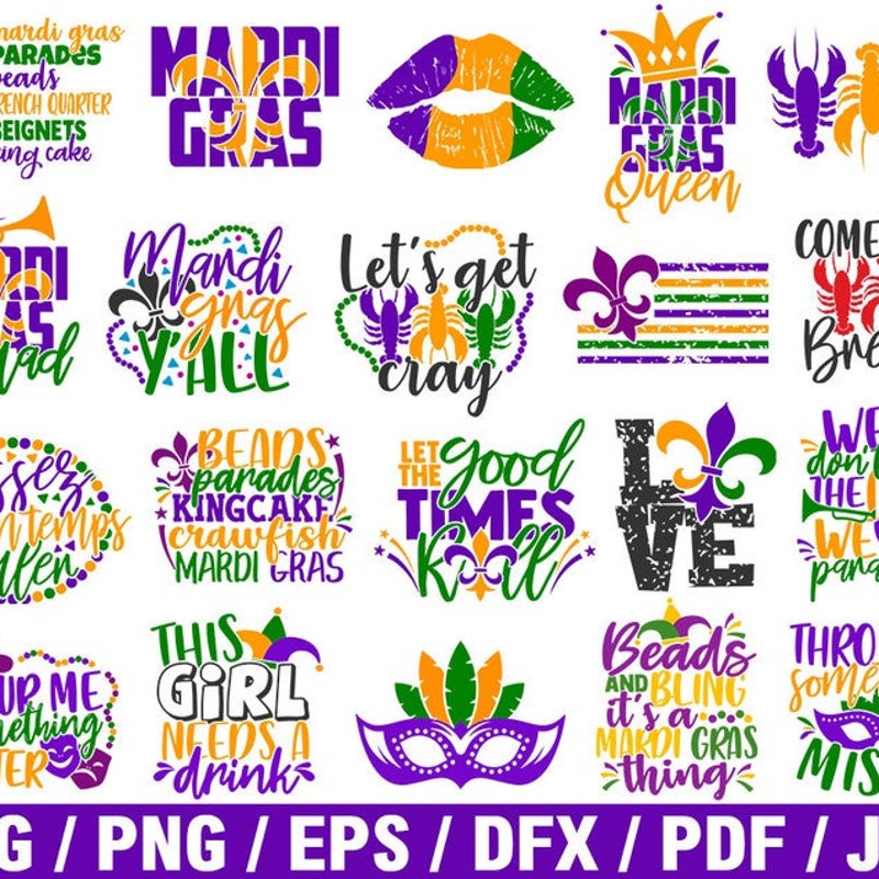 Mardi Gras Svg - Etsy