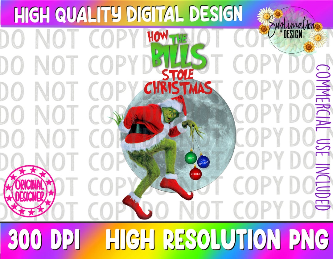 Grinch Christmas Sublimation Design PNG (300 DPI) - Etsy