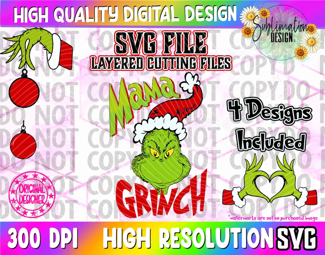 Mama Grinch SVG the Grinch SVG Grinch SVG Christmas Sublimation the ...
